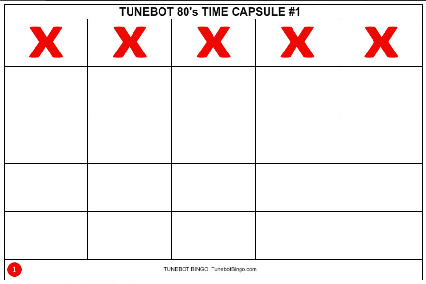 HORIZONTAL FORMAT - MUSIC VIDEO BINGO SOFTWARE - TUNEBOT®